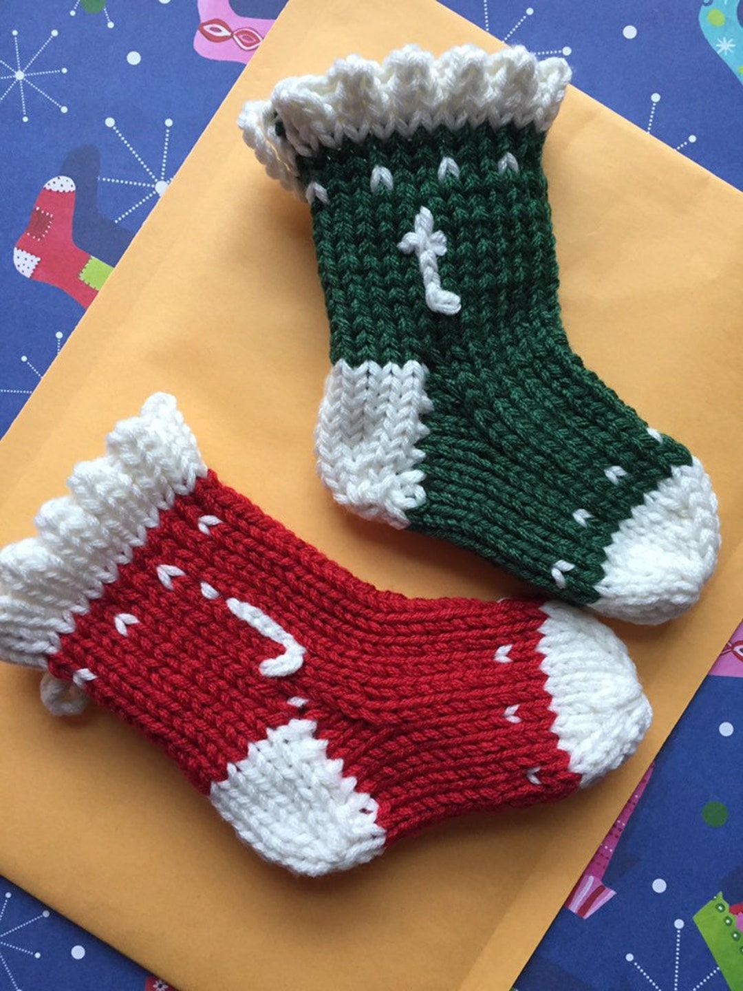 Mini Stocking - Personalized, Knit Stocking - Etsy