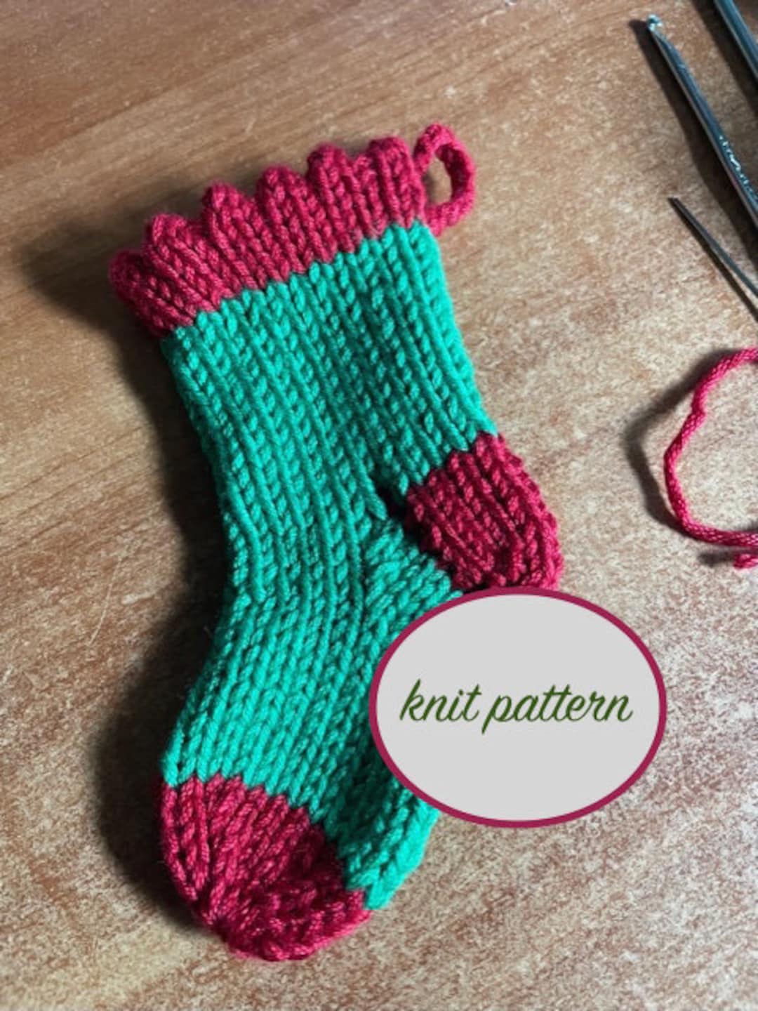 Mini Stocking Knitting Pattern - Etsy