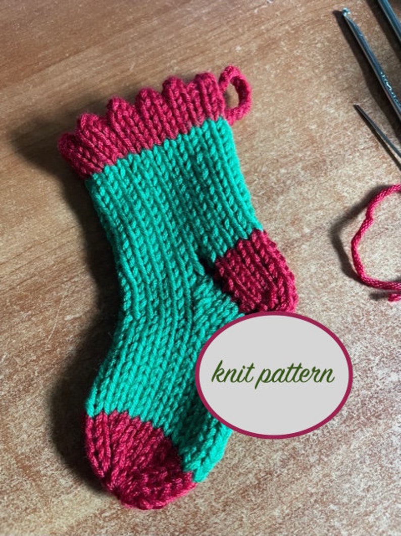 Mini Stocking Knitting Pattern - Etsy