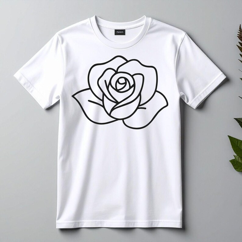 Rose Outline Svg Bundle, Rose Line Art Svg, Floral Outline Clipart ...