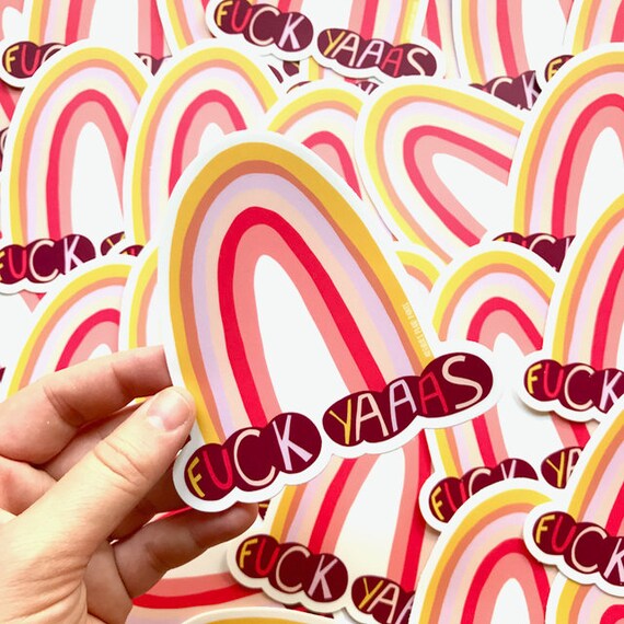 F Yaaas Sticker | Etsy