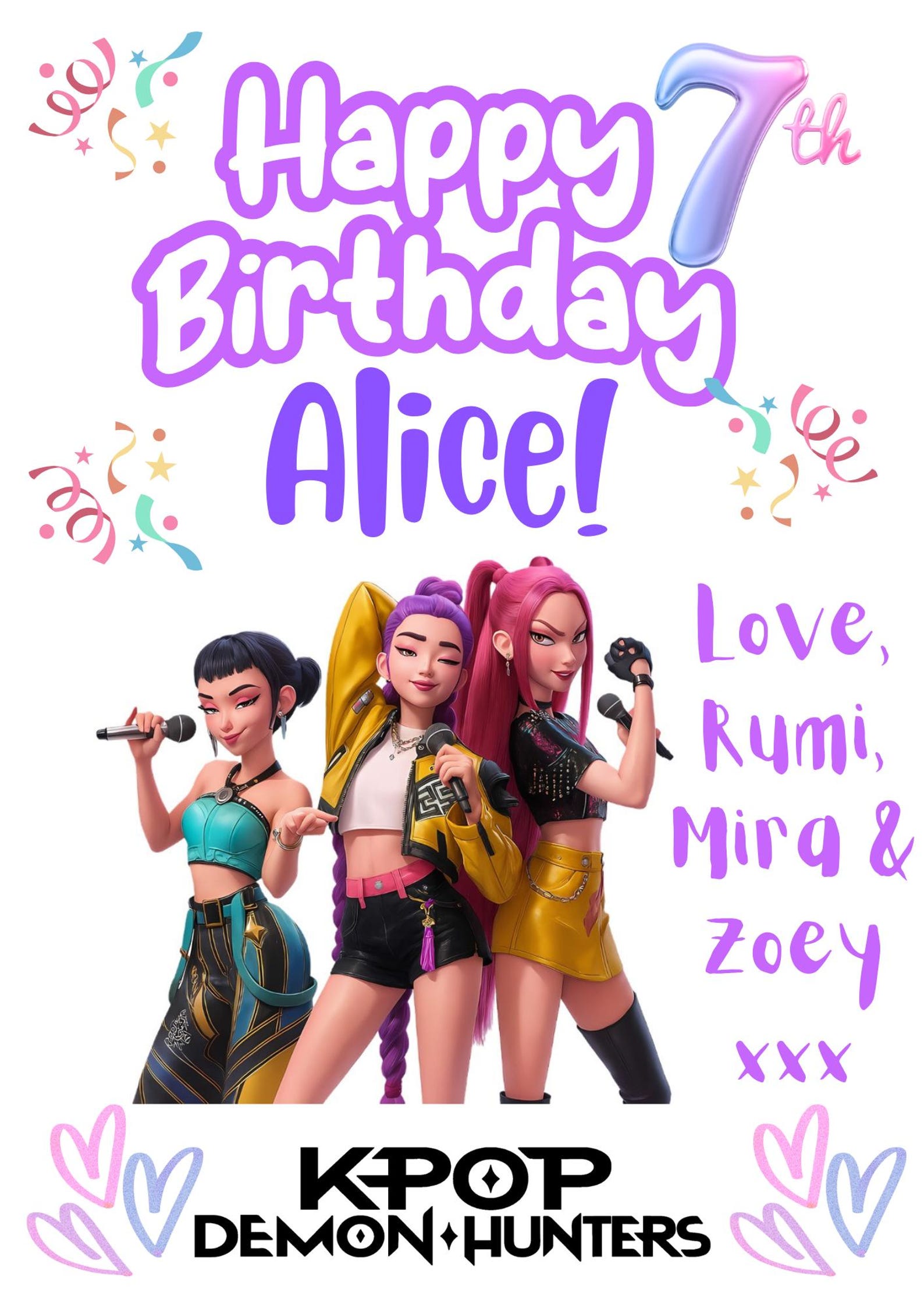 Personalized K-pop Birthday Message | Custom Digital Greeting From Rumi ...