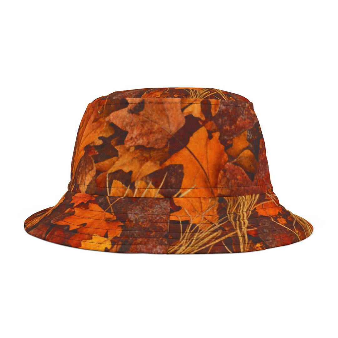 Autumn Leaves Bucket Hat | Fall Leaf Pattern - Etsy