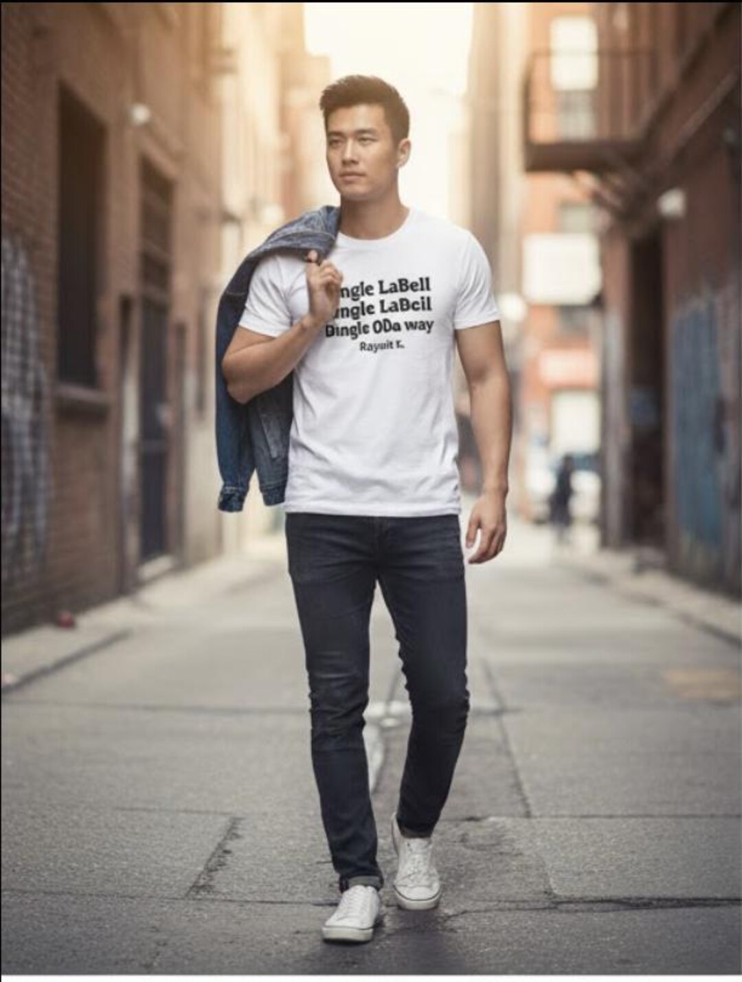 Dingle La Bell Trendy Unisex Oversized Tee - Playful Christmas Design ...