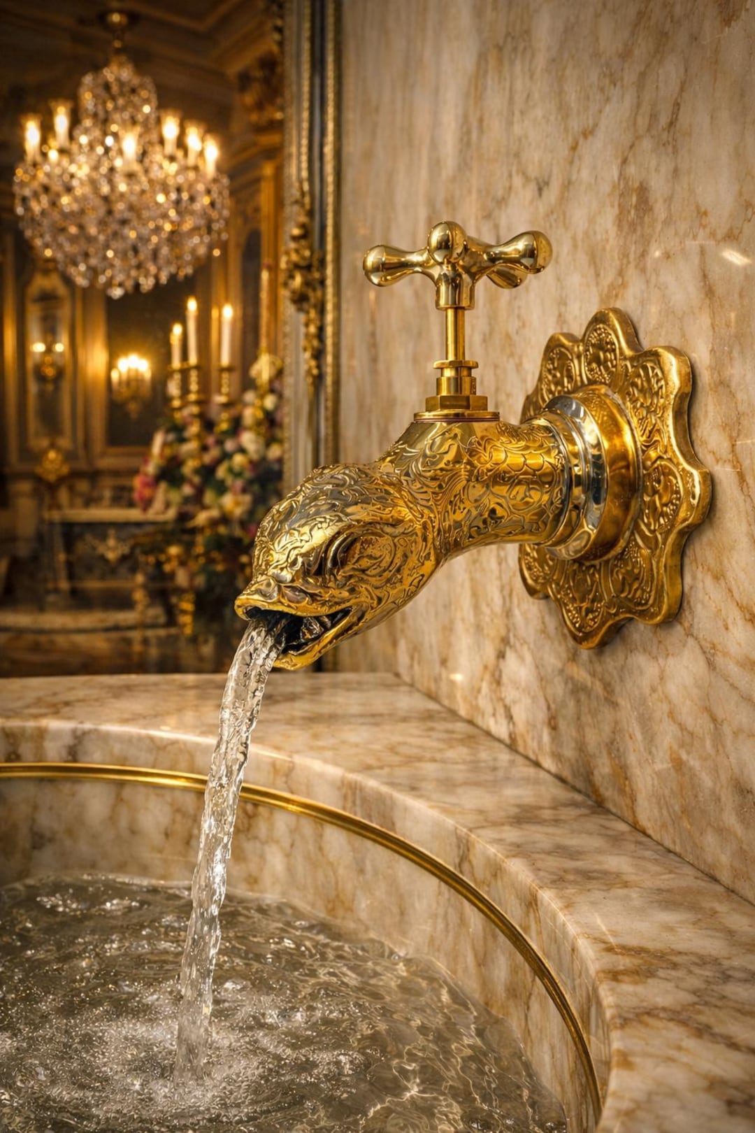 Handcrafted Brass Fish Faucet – Moroccan Gold Bathroom Sink Tap - Etsy