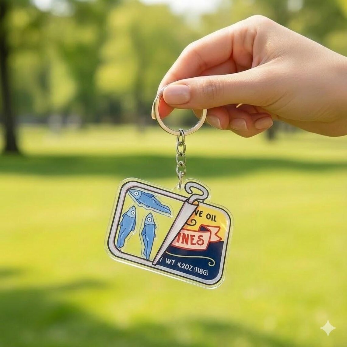 Sardines Shaker Keychain - Etsy