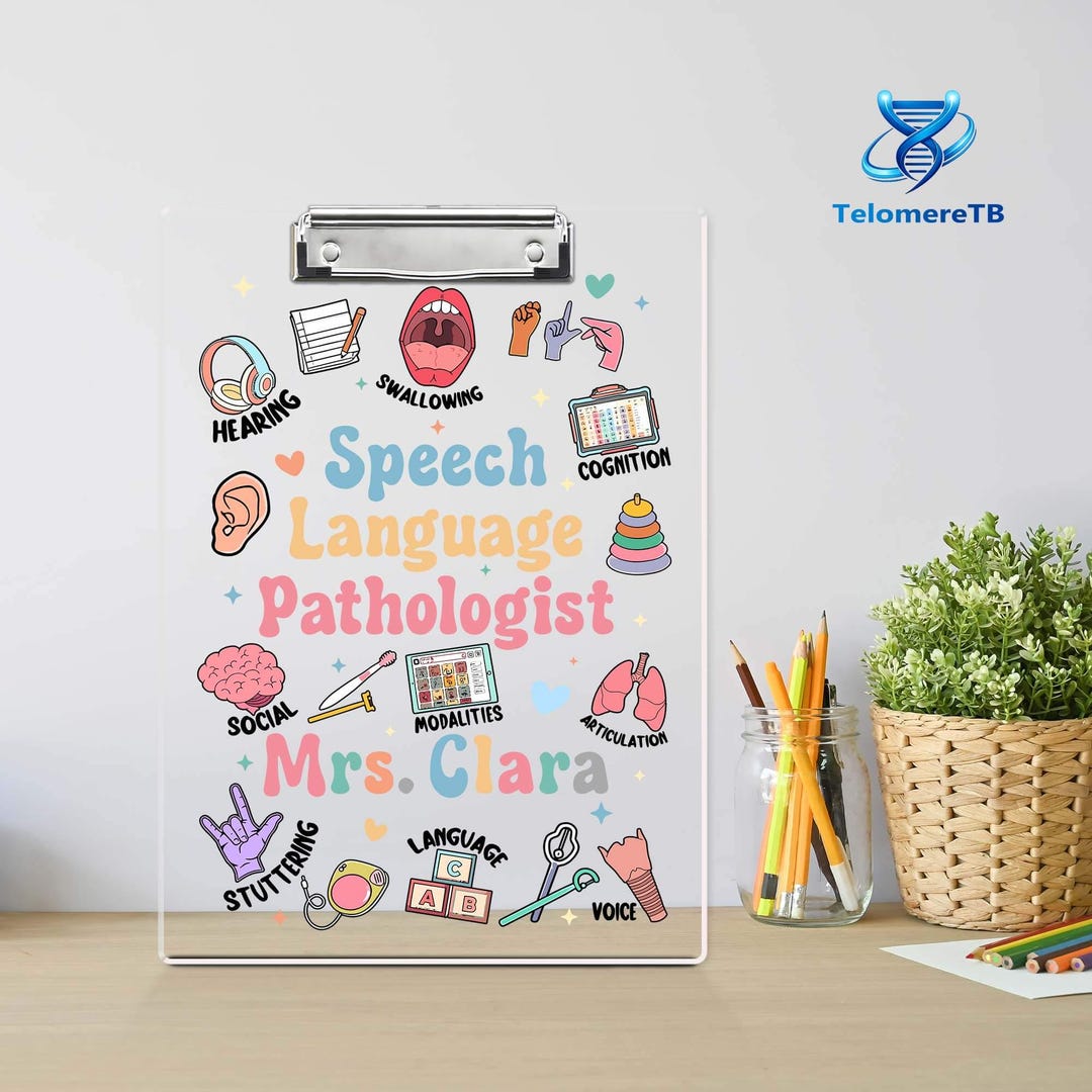 Speech Therapist Clipboard, Speech Pathologist Clipboard, SLP Teacher ...