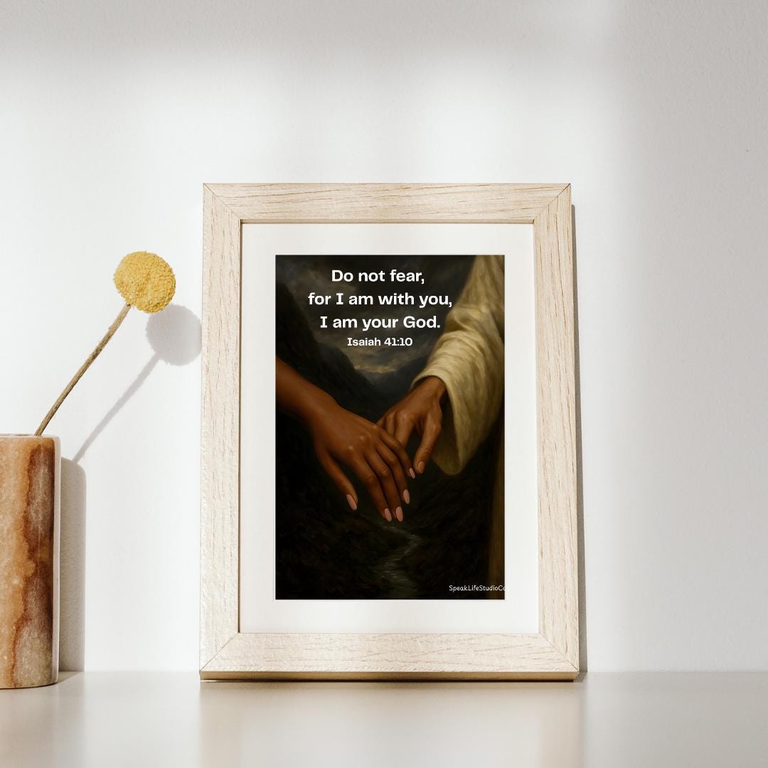 Jesus Holding Hand Christian Art Print | Scripture Decor Wall Art ...