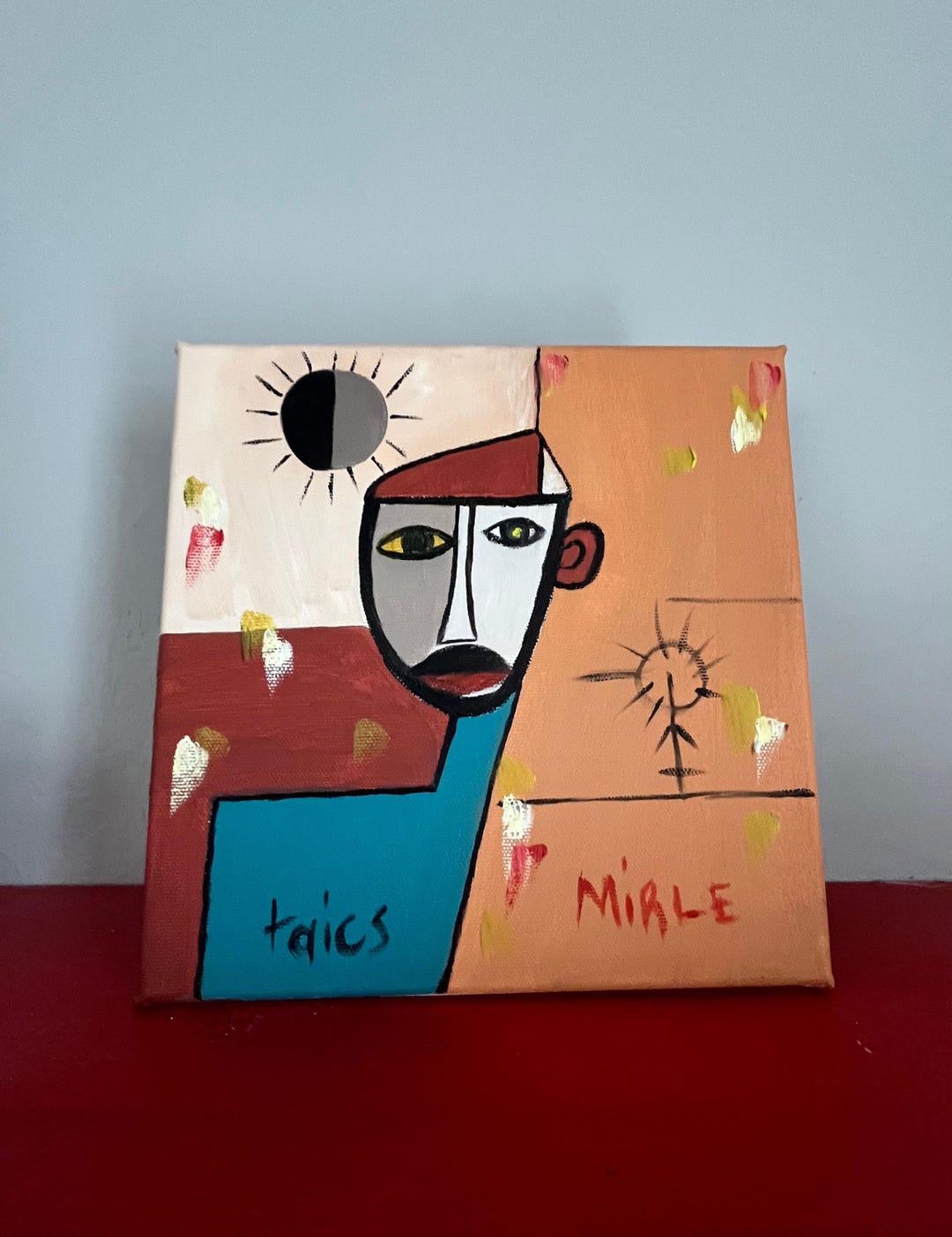 Original Abstract Figure Oil Painting, Made to Order Christmas Gift Art ...