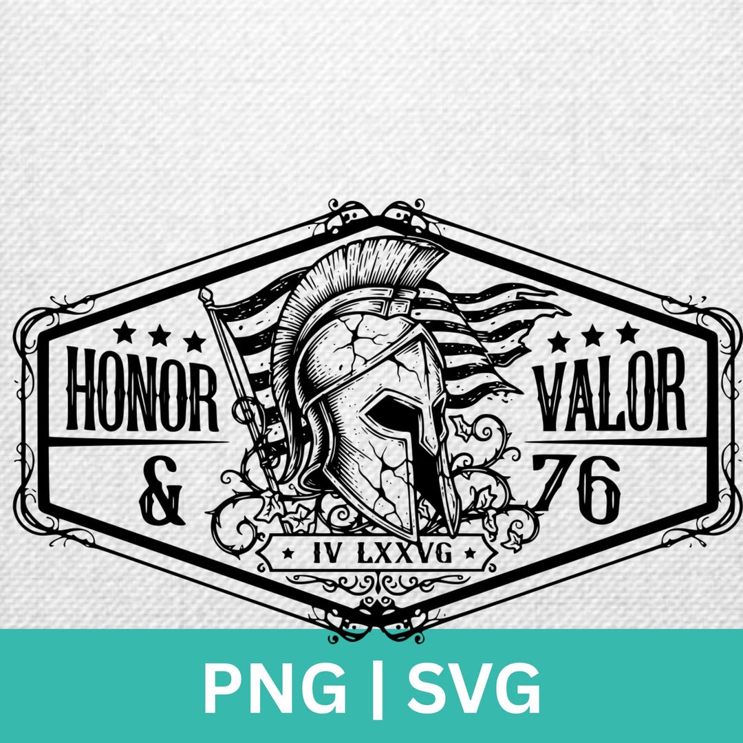 Patriotic Honor and Valor Spartan SVG PNG – American Warrior Helmet ...