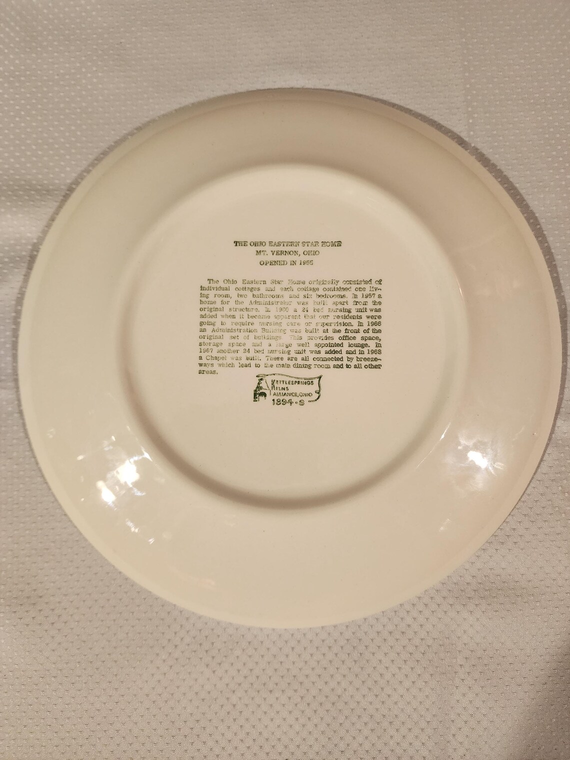 Vintage Ohio Eastern Star Home Decorative Plate Mt. Vernon Ohio - Etsy