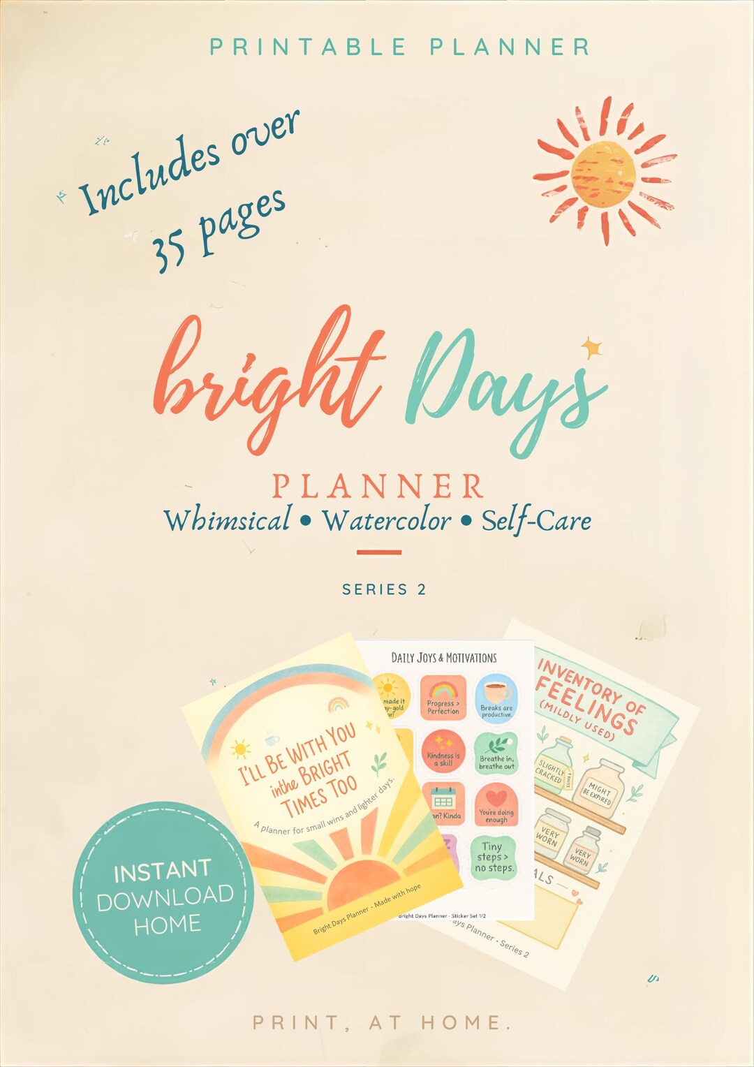 Bright Days Planner · Series 2 — Printable Watercolour Journal ...