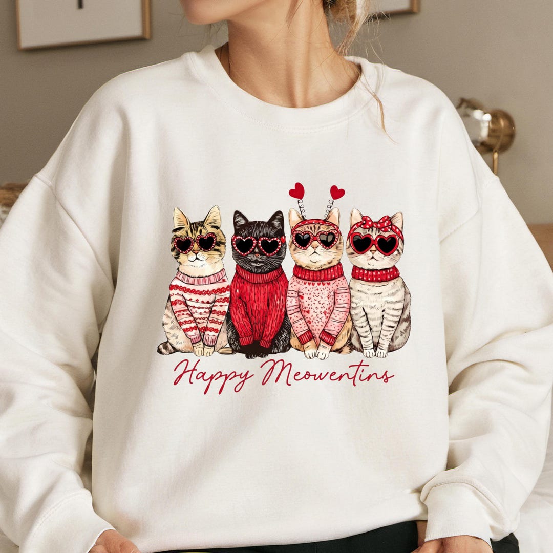 Cyberpunk Cupid Cat Valentine Shirt | Neon Tech Love Cat Sweatshirt ...