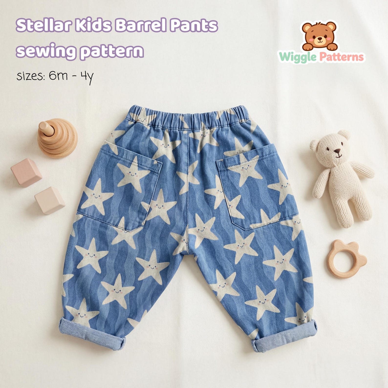 Stellar Kids Barrel Pants Sewing Pattern | Baby & Toddler Elastic Waist ...