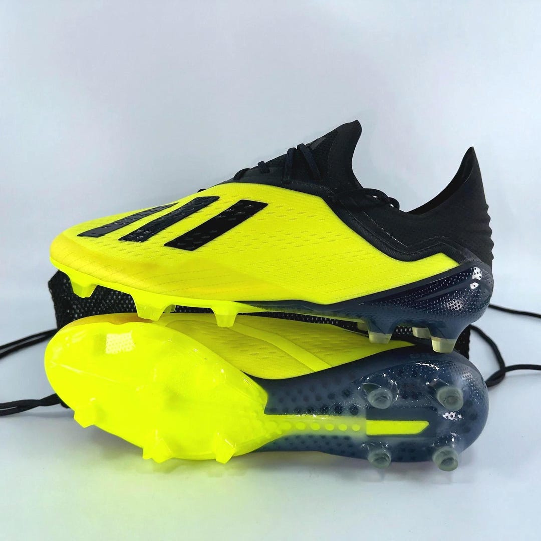 Vintage Adidas X 18.1 FG DB2251 Elite US9.5 UK9 Yellow Men’s Cleats ...
