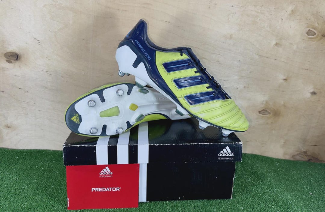 Vintage Adidas Predator Adipower SG V23534 Elite Green Boots Cleats ...