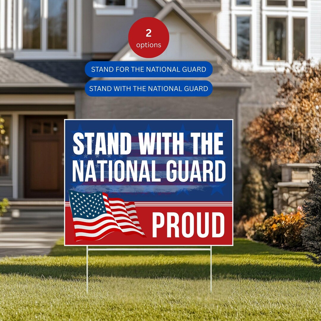 Stand for the Guard / Stand With the Guard Yard Sign (2 Options): US ...