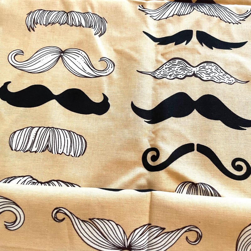 Mustache Fabrics - Etsy