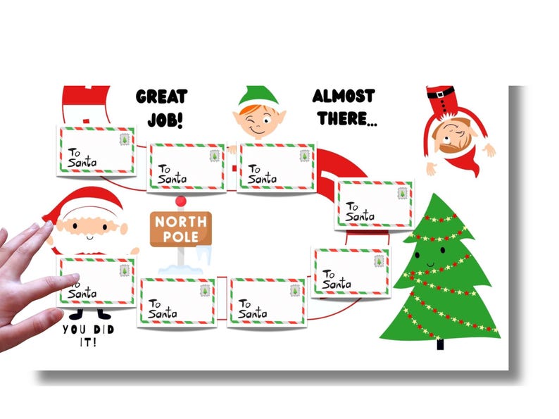Elf Letter to Santa Reward Chart for Kids & Toddlers: Printable ...