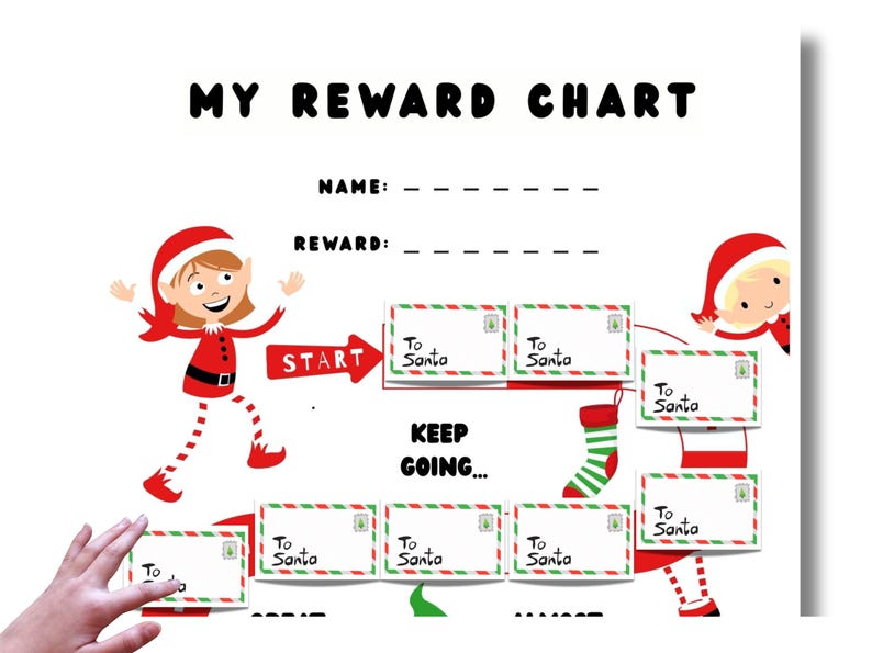 Elf Letter to Santa Reward Chart for Kids & Toddlers: Printable ...