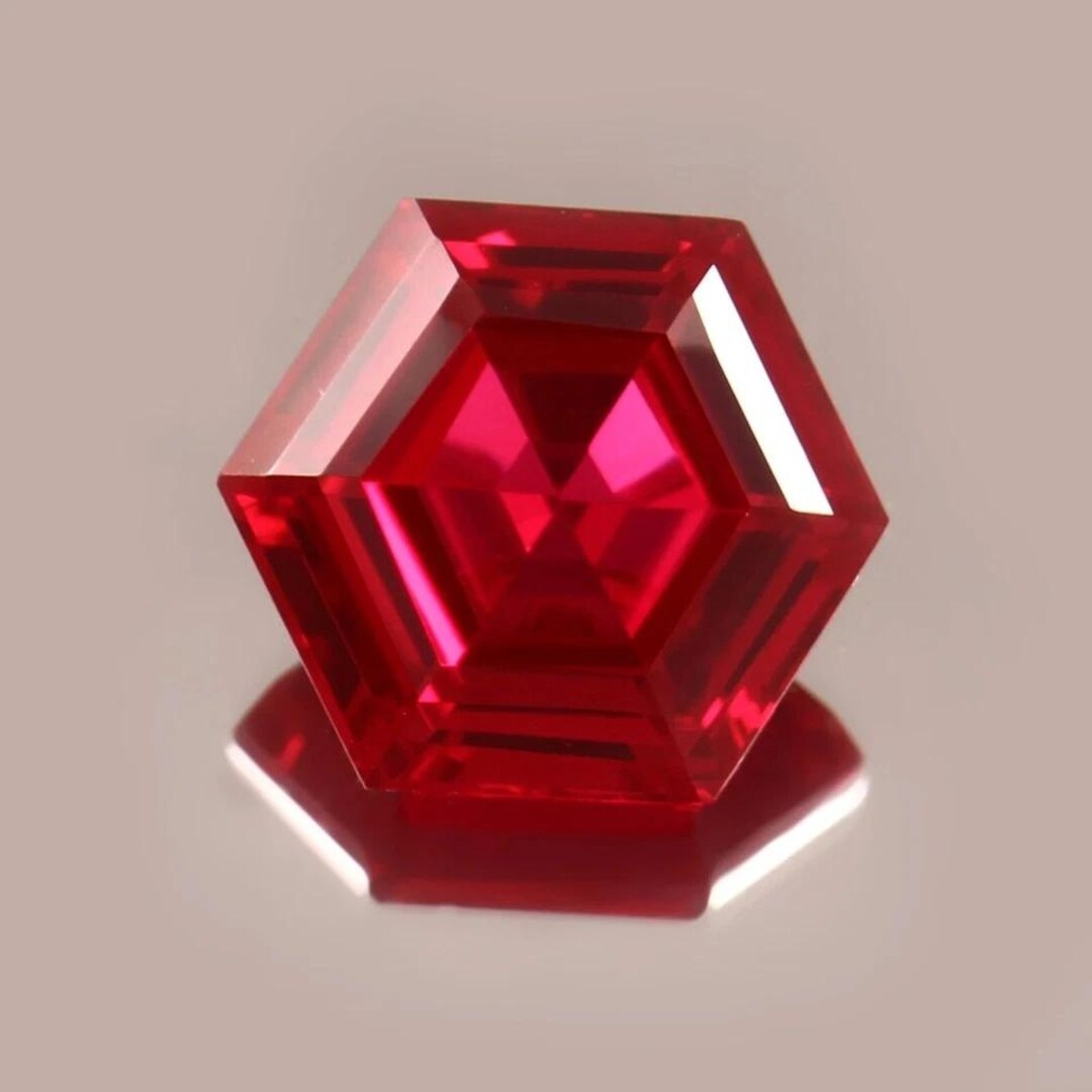 10.45 Ct Natural Hexagon Cut Flawless Ruby Loose Gemstone for Jewellery ...