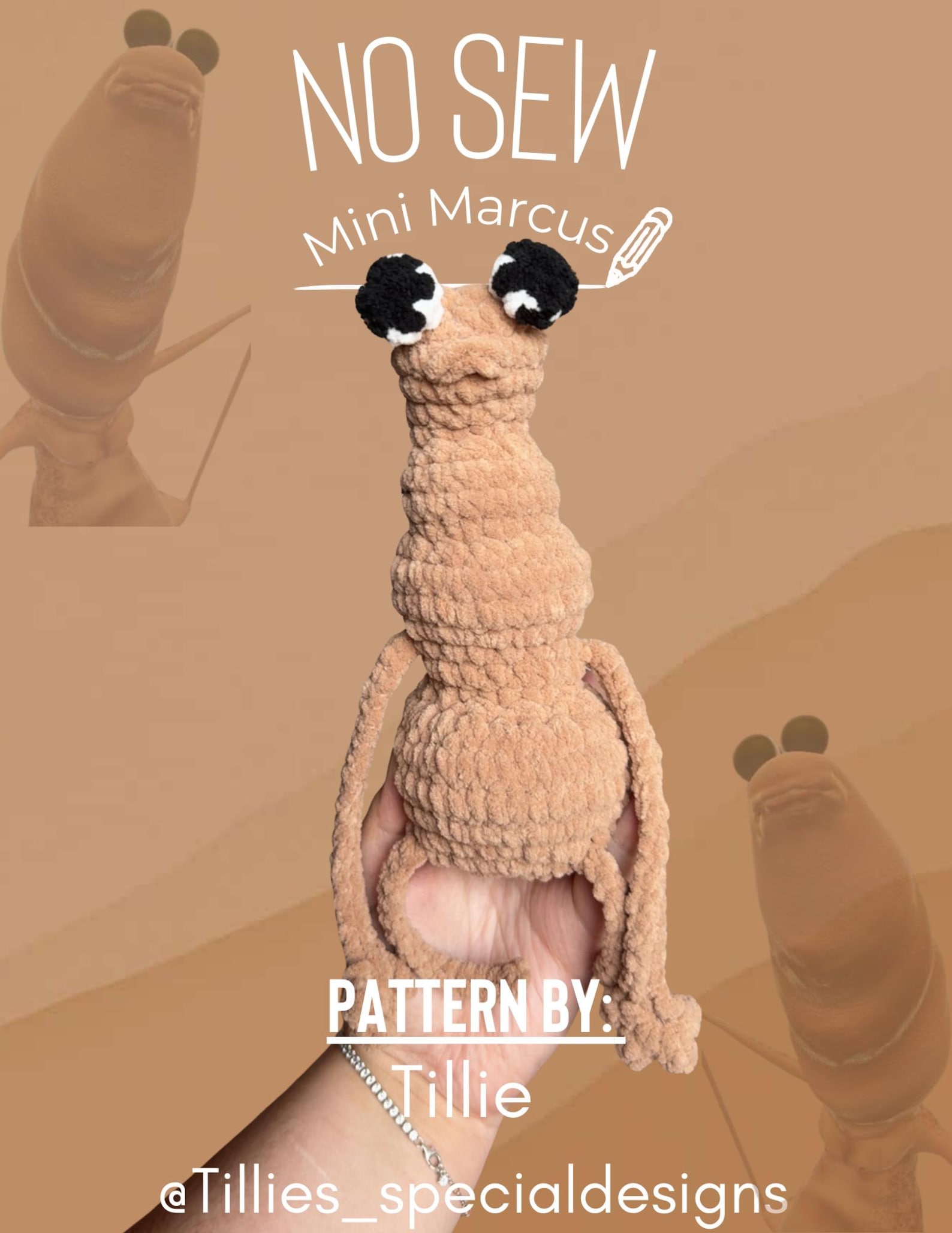 Mini Marcus Worm Crochet Pattern | No-sew Amigurumi (digital PDF ...