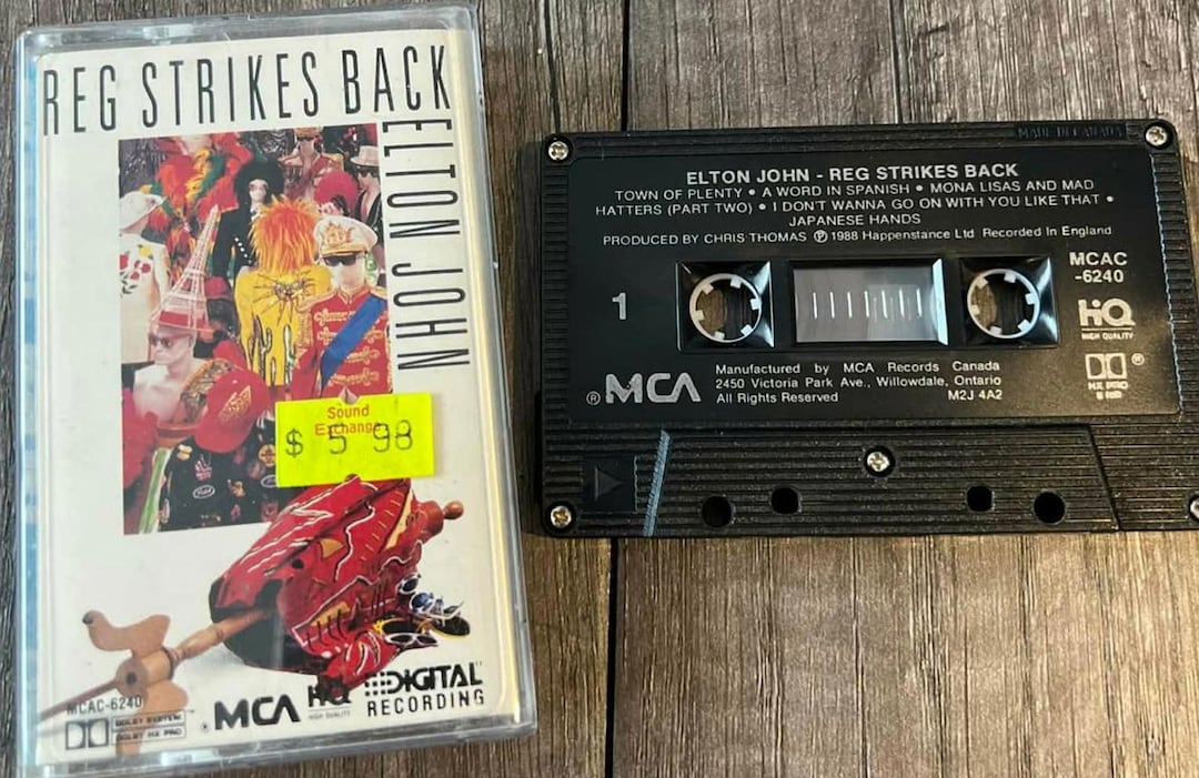 Elton John - Reg Strikes Back Cassette Tape VG+ C9 - Etsy
