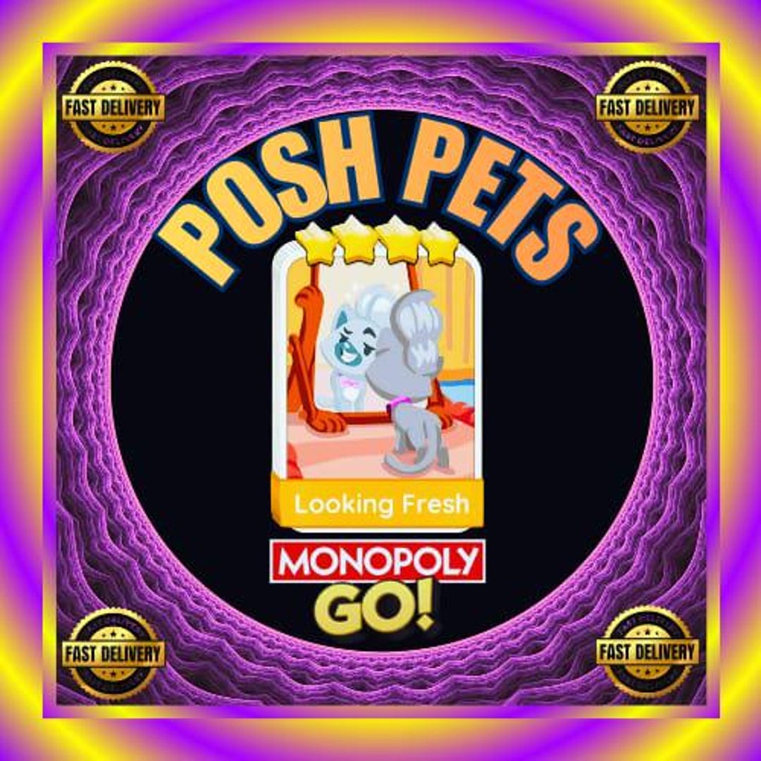 Looking Fresh | Monopoly Go 4 Star Stickers | Fast Delivery - Etsy