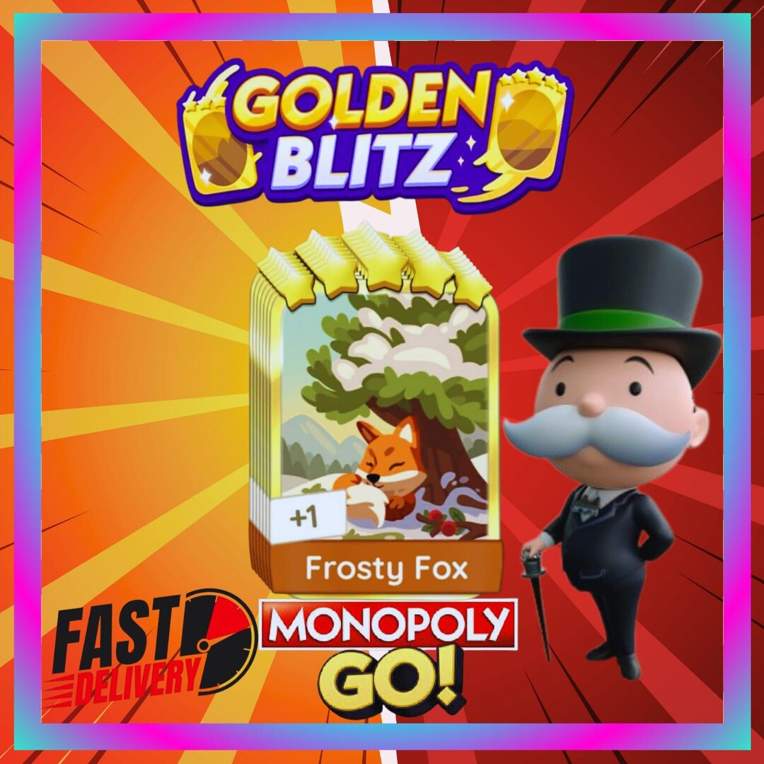 Monopoly Go - Frosty Fox - Golden Blitz Event - 5 Star Stickers - Fast ...