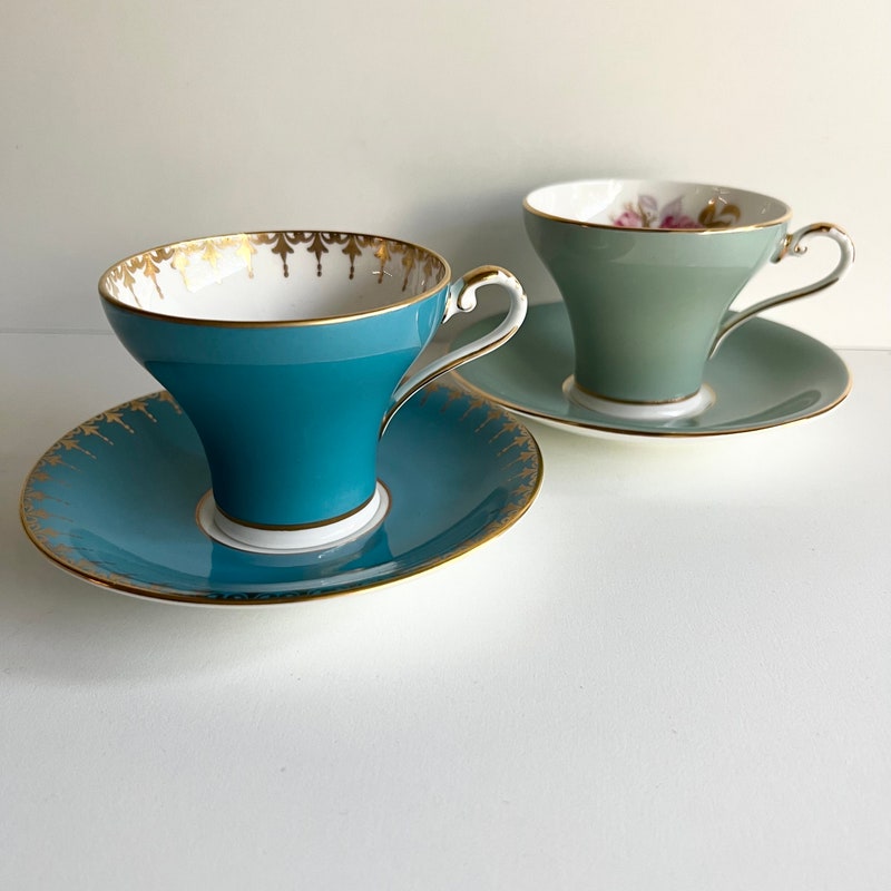 Turquoise Tea Cup - Etsy