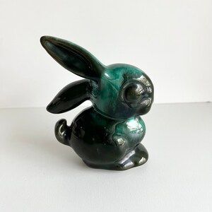 Blue Mountain Pottery, Small Rabbit or Bunny, BMP Black and Green Drip ...