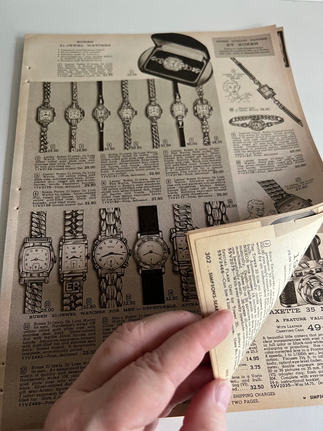 Original 1953 Simpson Sears Canada Catalog Section, Watches, Jewelry ...