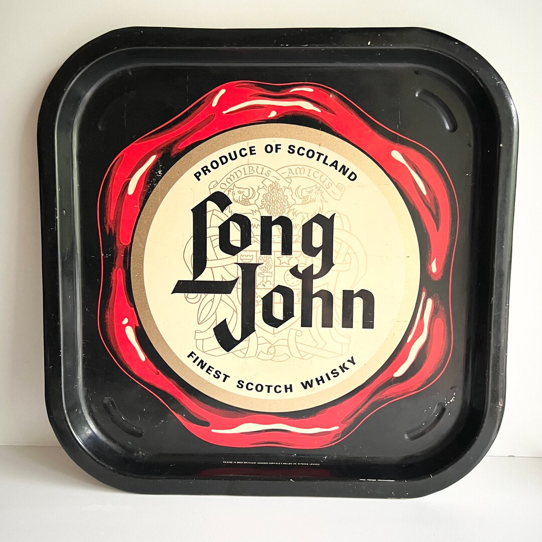 Long John Whisky Bar Tray, Tin, Finest Scotch Whiskey, Produce of ...