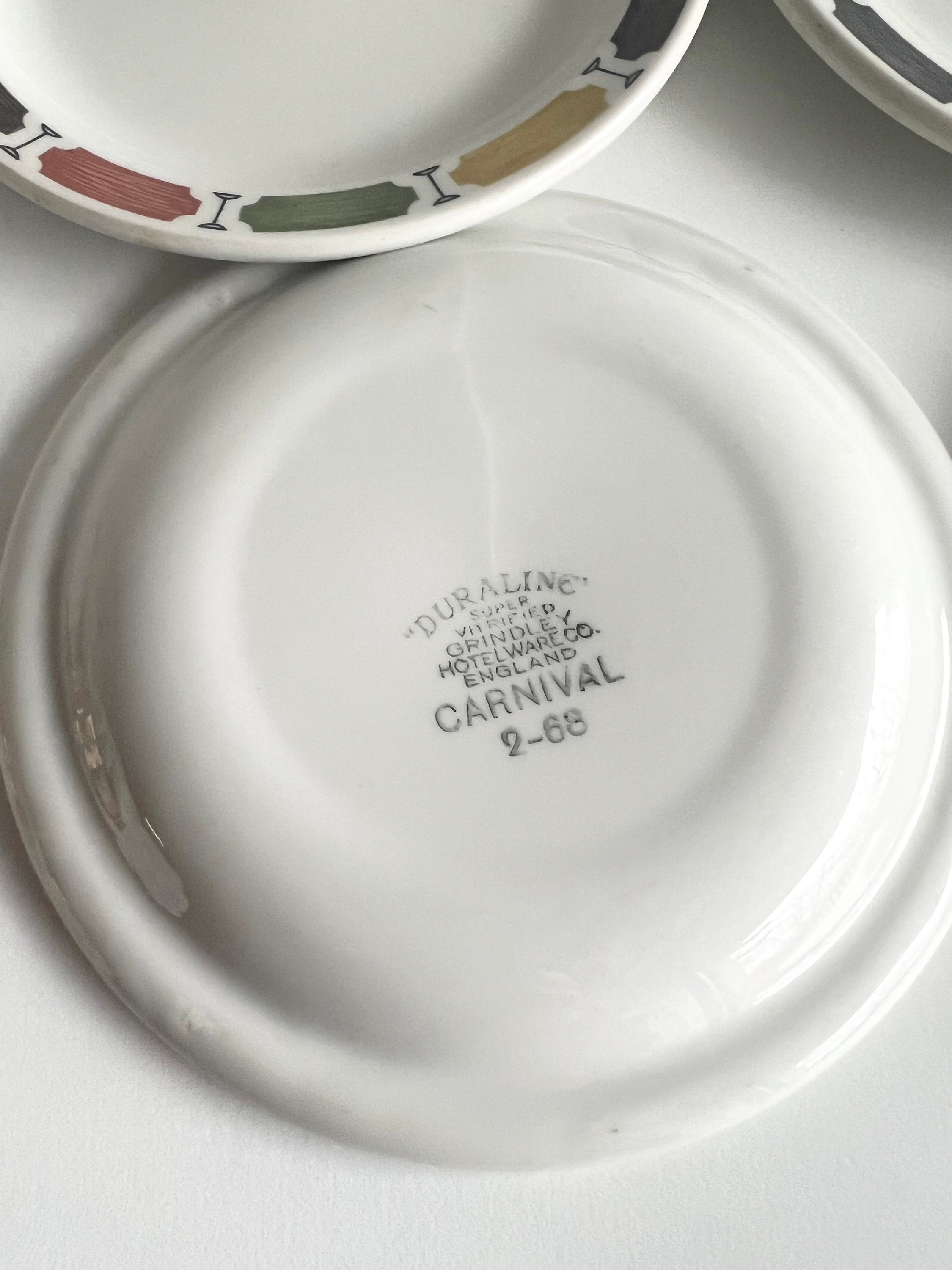 Side Plates Set of 4 or More Mid Century Restaurant, Duraline Carnival ...
