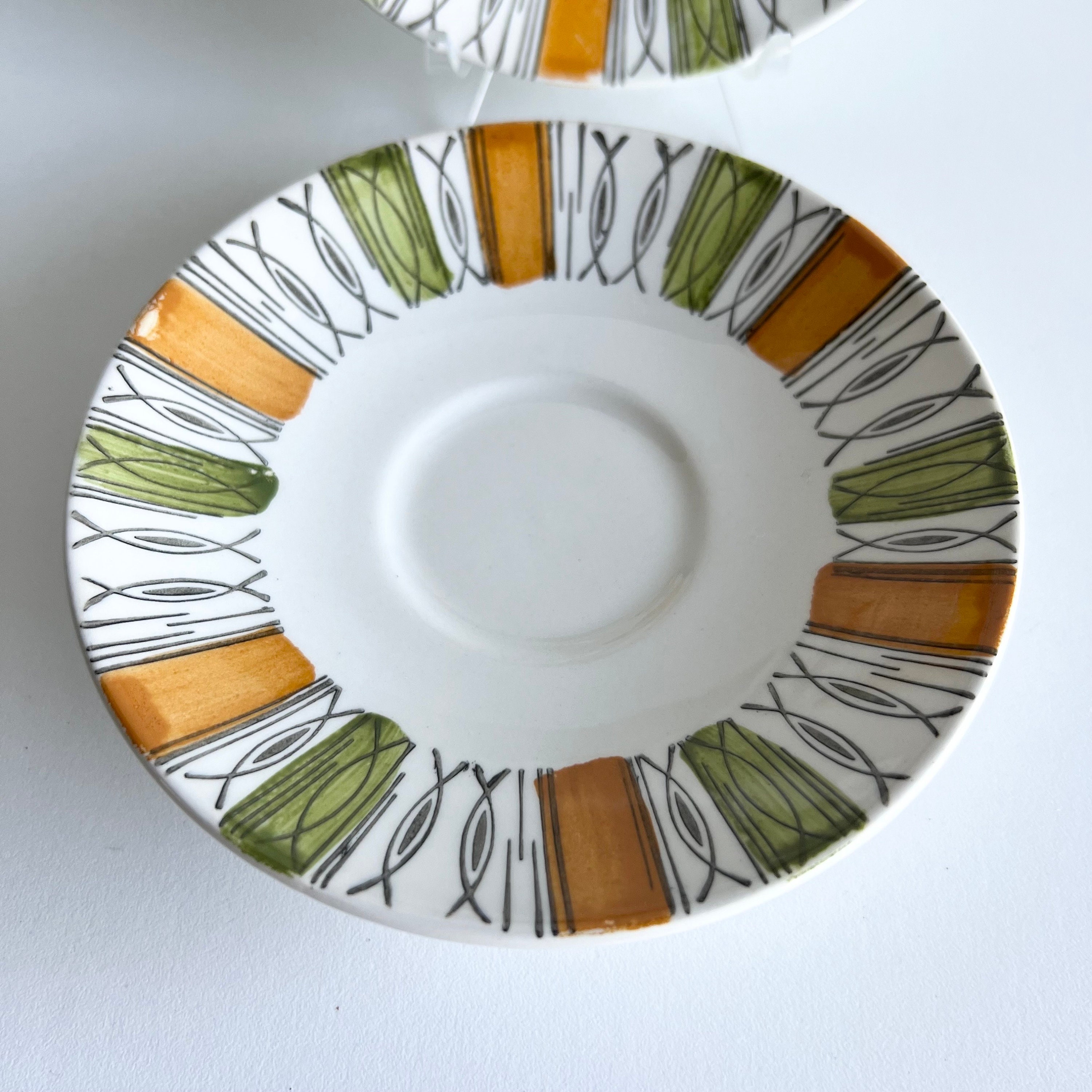 4 Replacement Saucers, Kathy Winkle, Broadhurst Saucers, Viscount ...