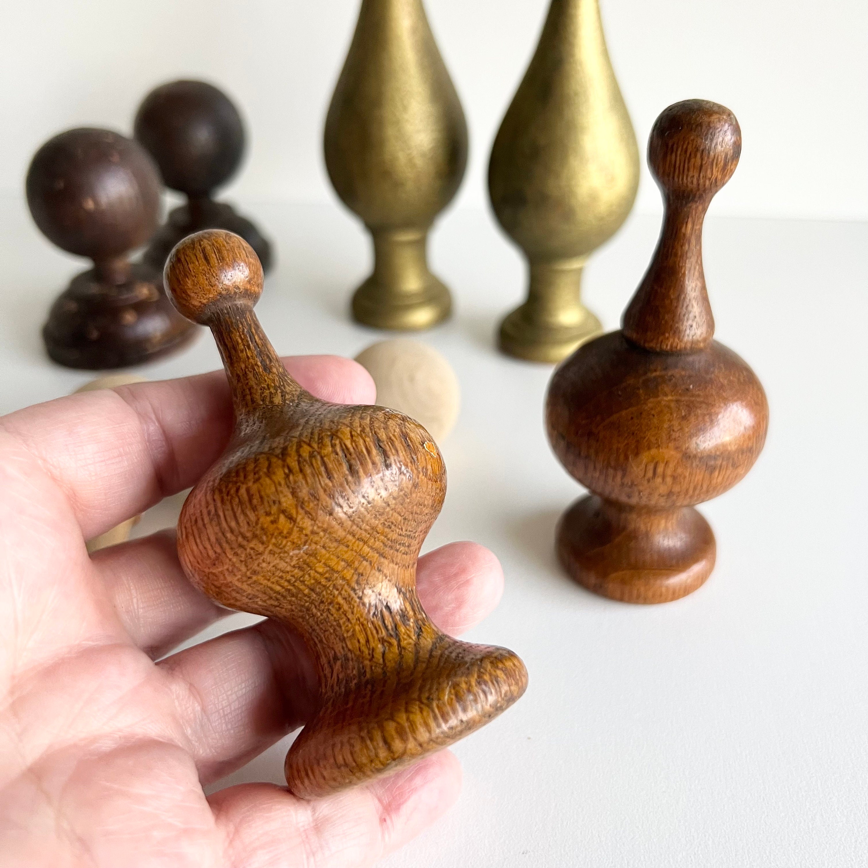 Clock Part Finial, Reclaimed Wooden Art or Craft Supply, Woodworking ...