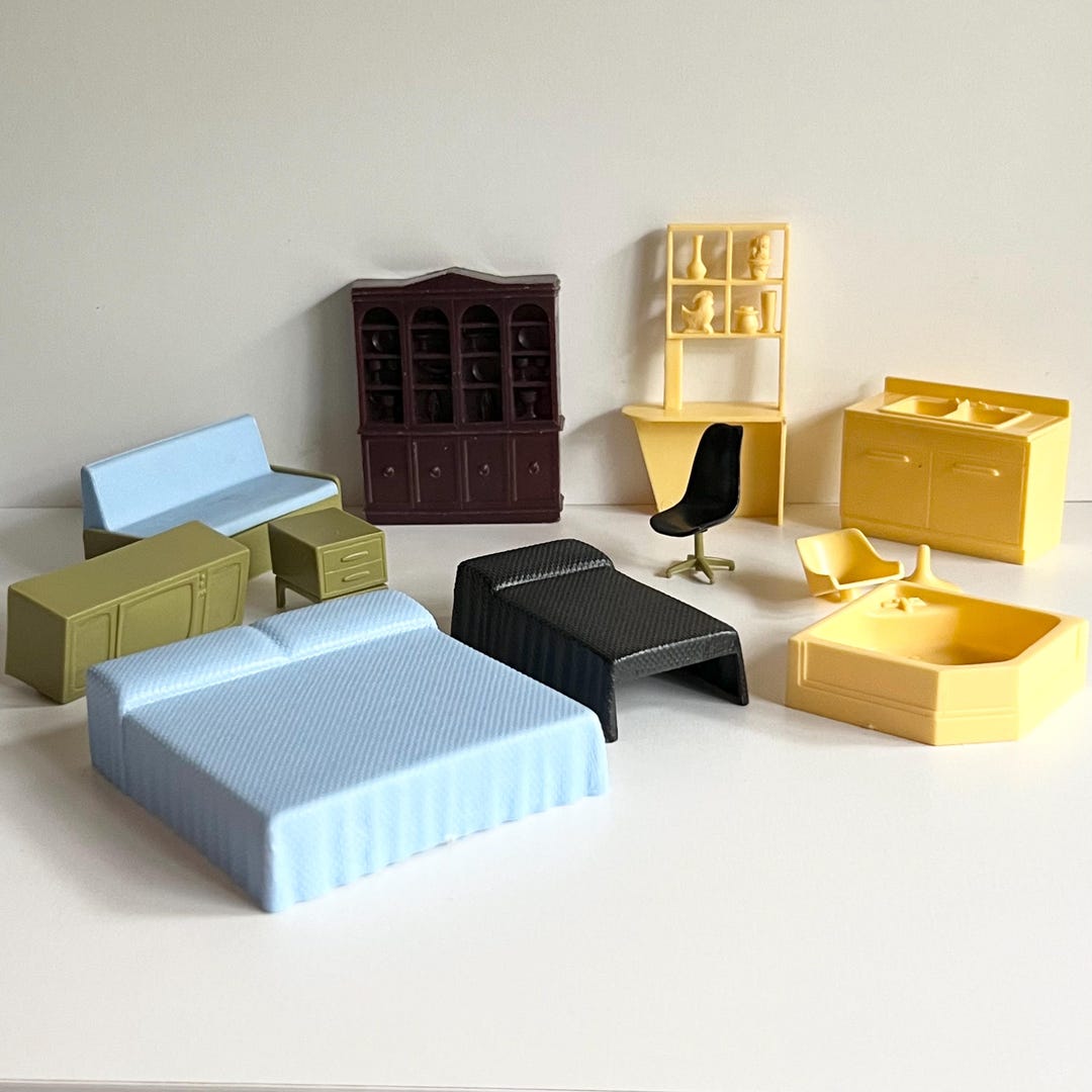 Marx Imagination Dollhouse Furniture, Hard Plastic, Retro 60s Doll ...