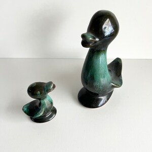 Blue Mountain Pottery, Duck Figurine Set, BMP Drip Glaze, Mama and Baby ...