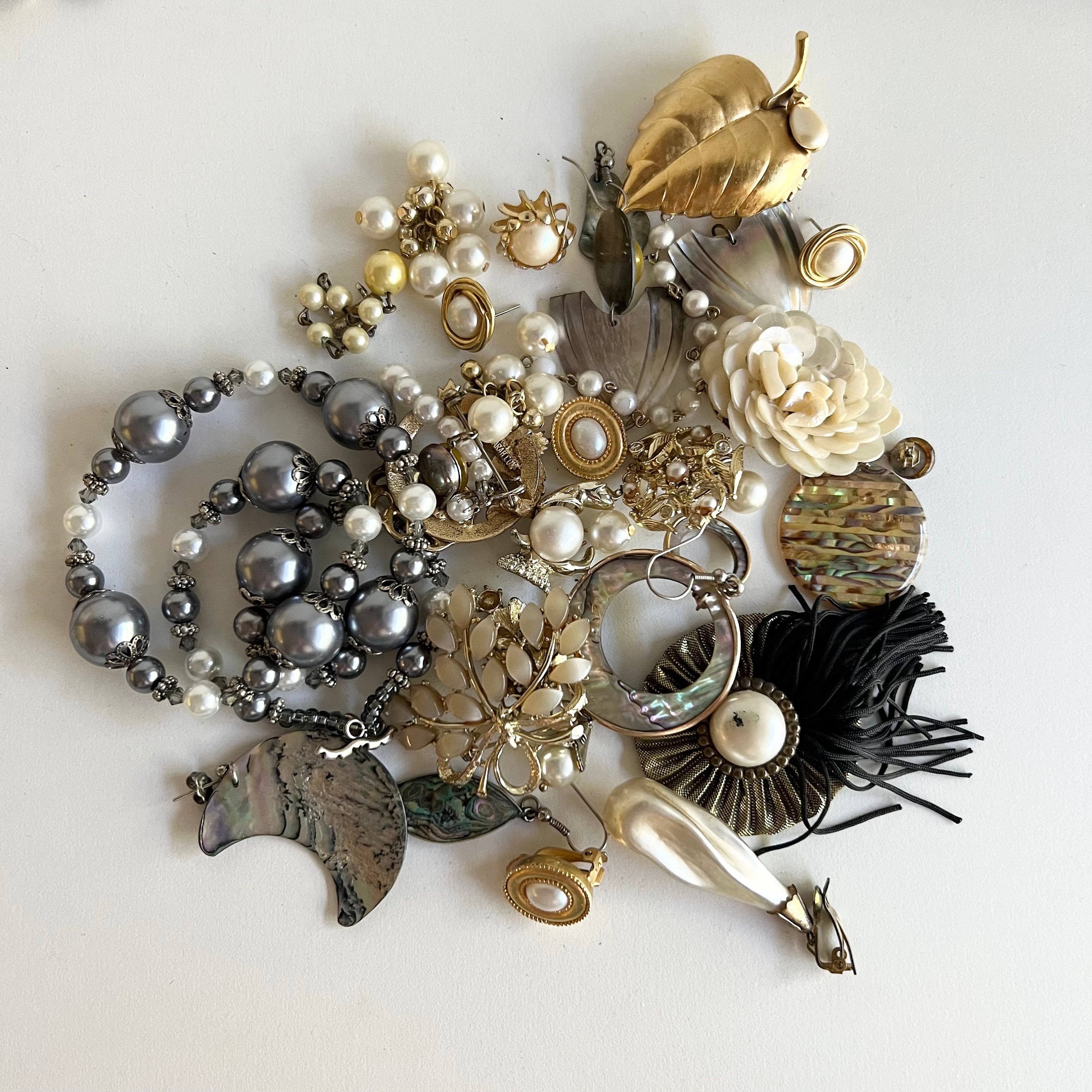 Vintage Craft Jewelry 8 Oz Lot 1930s to 2000s Rhinestone - Etsy