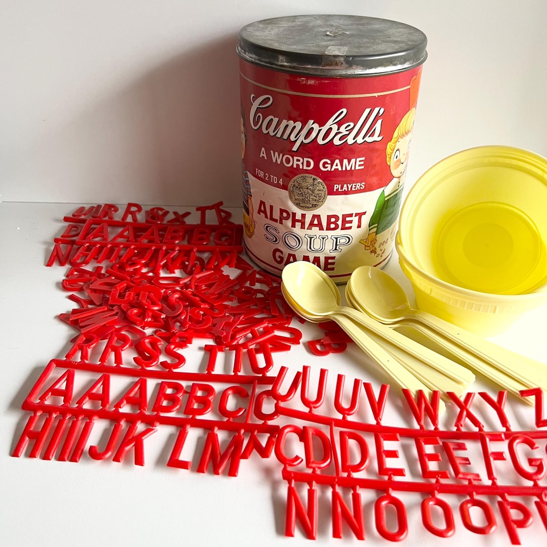 Vintage Campbell's Soup Game, Advertising Collectible, Alphabet Soup ...