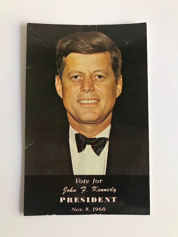 Campaign Postcard John F Kennedy JFK for President Nov 8 - Etsy