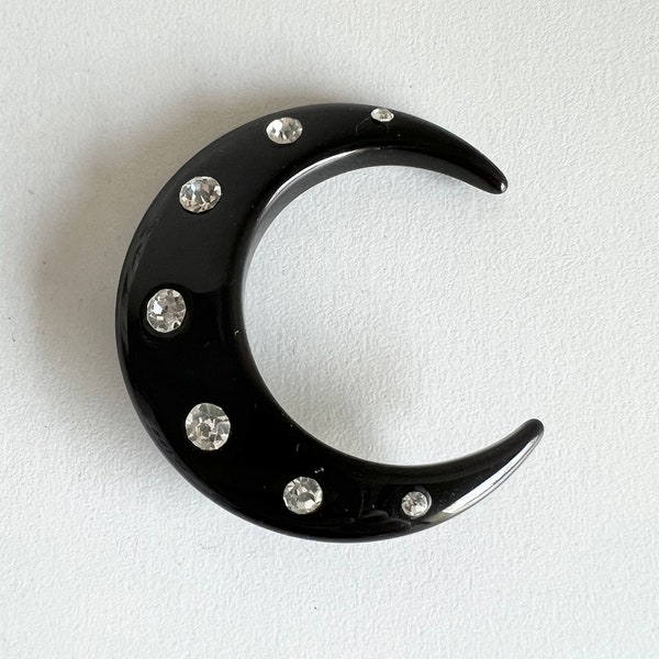 Crescent Moon Brooch - Etsy