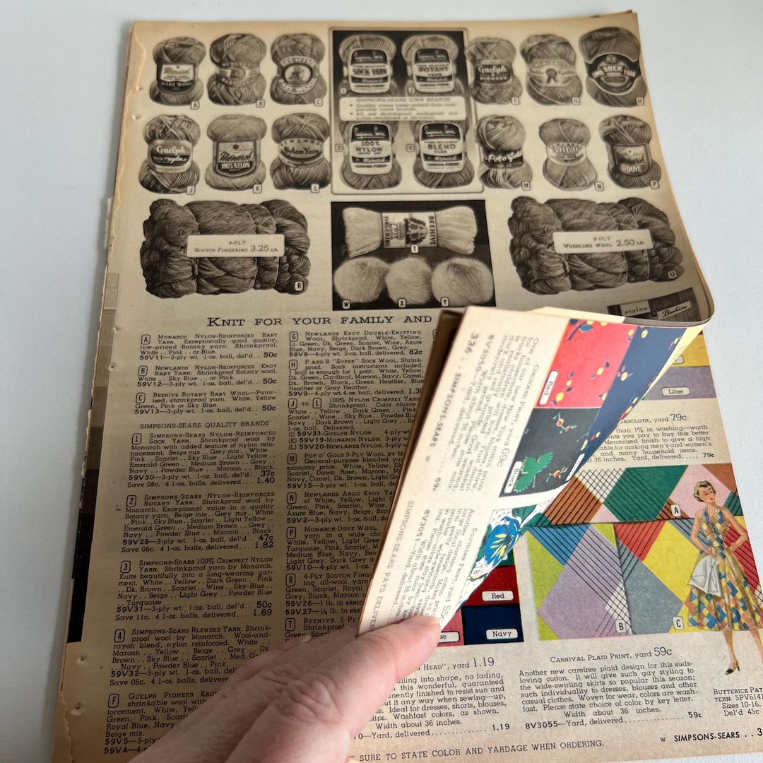 Original 1953 Simpson Sears Canada Catalog Section, Mid Century Craft ...