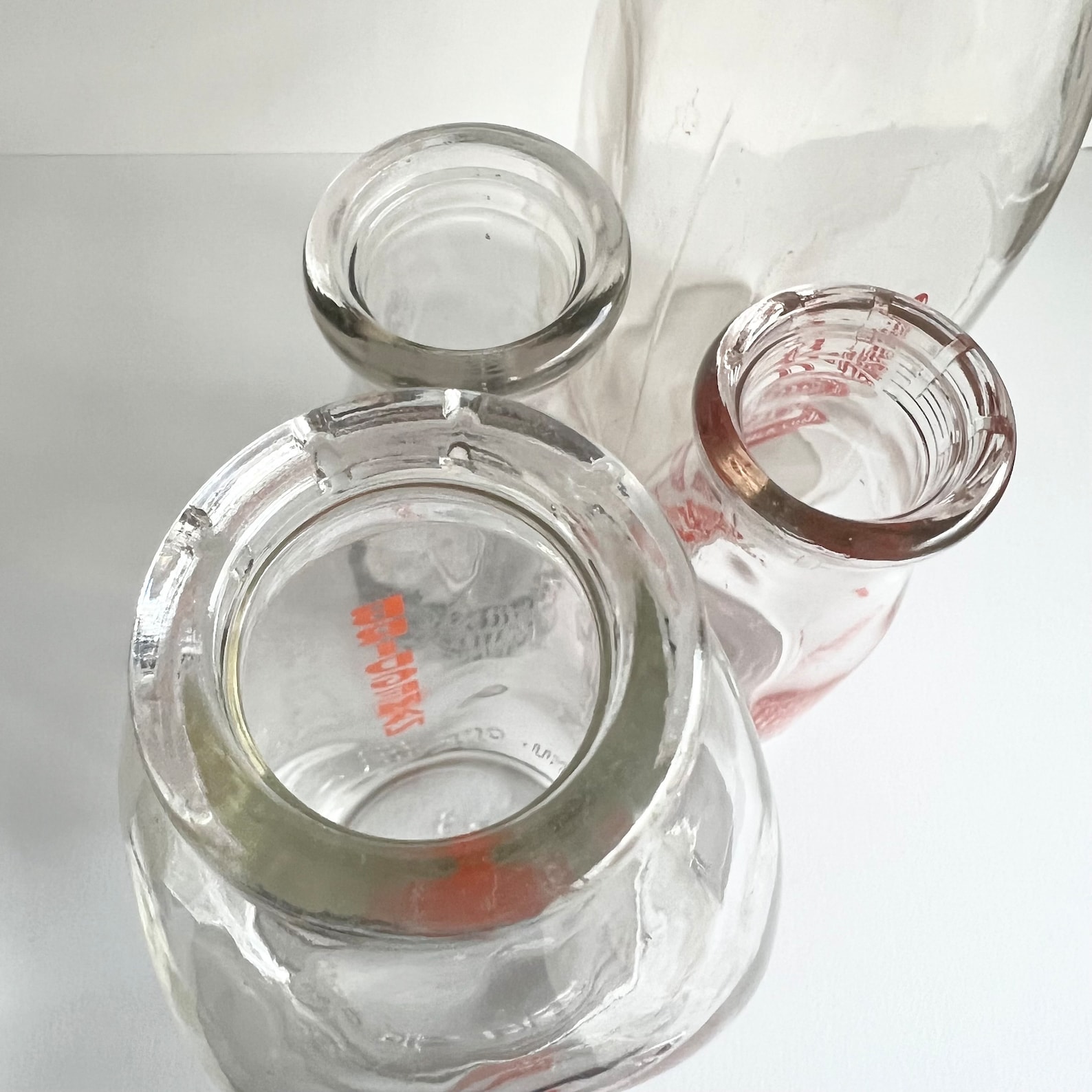 Vintage Milk Bottle, Collectible Dairy, Small Cream, Red and Black ...