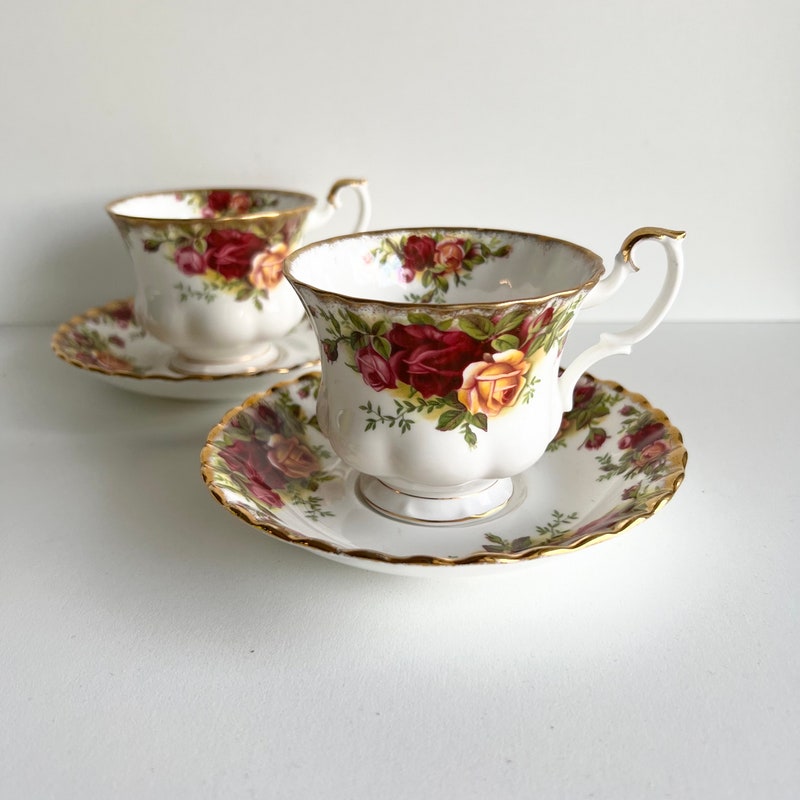 Red Rose Tea Cup - Etsy