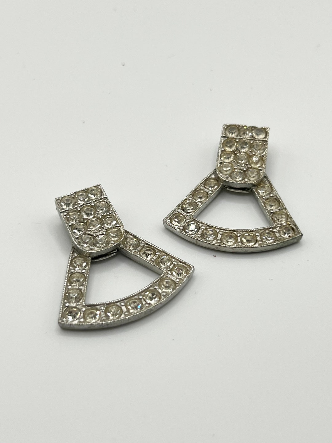 Crystal Shoe Clips, Vintage New Old Stock, Mid Century, Shoe Adornment ...