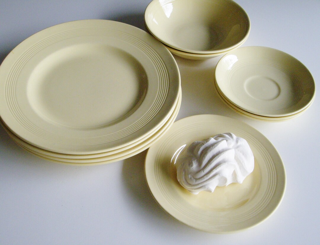 Jasmine Woods Ware, Pale Yellow Dish Set, Wood & Sons, England, Dinner ...