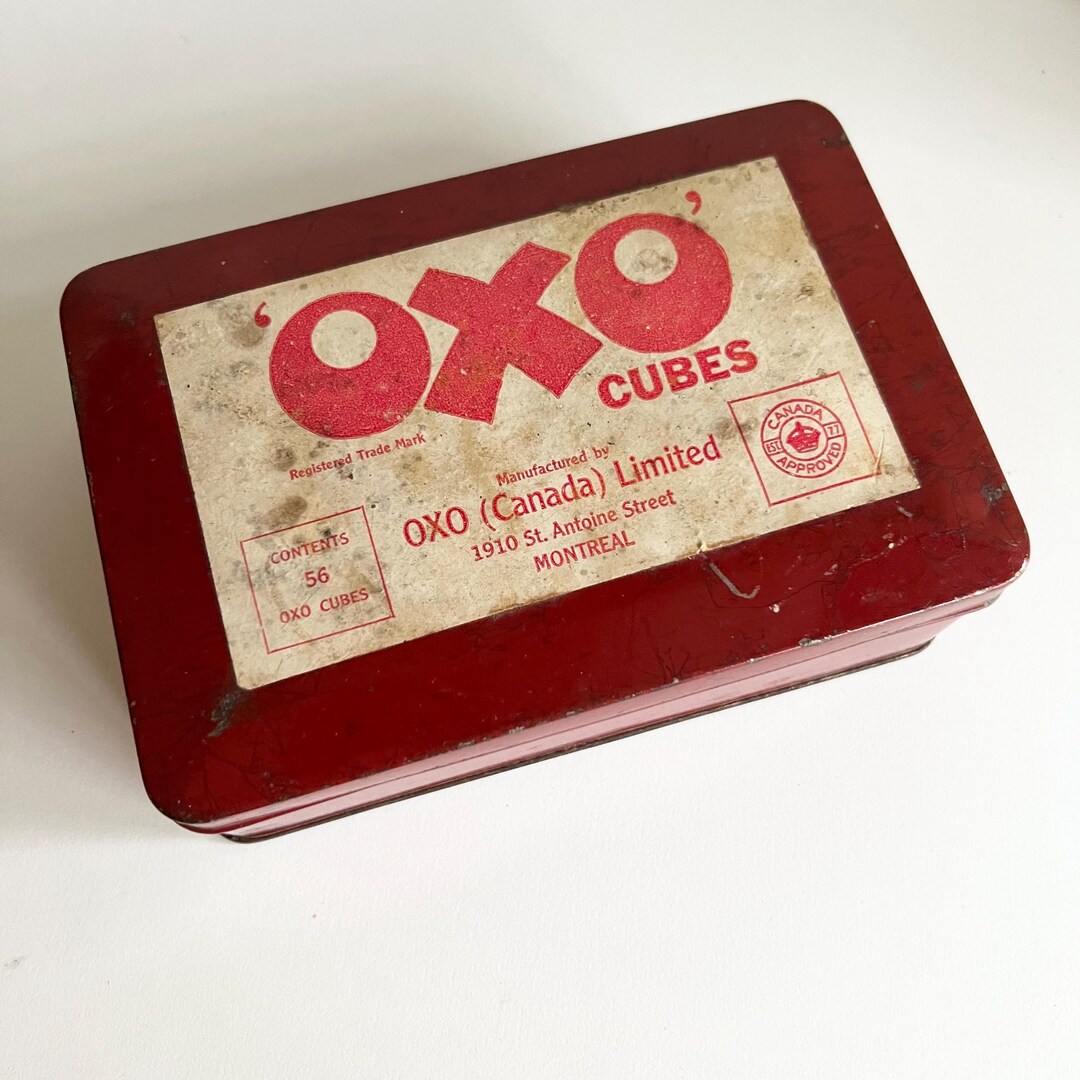 OXO Bouillon Cube Tin, Rusty Crusty, Made in Canada, Montreal, Red ...