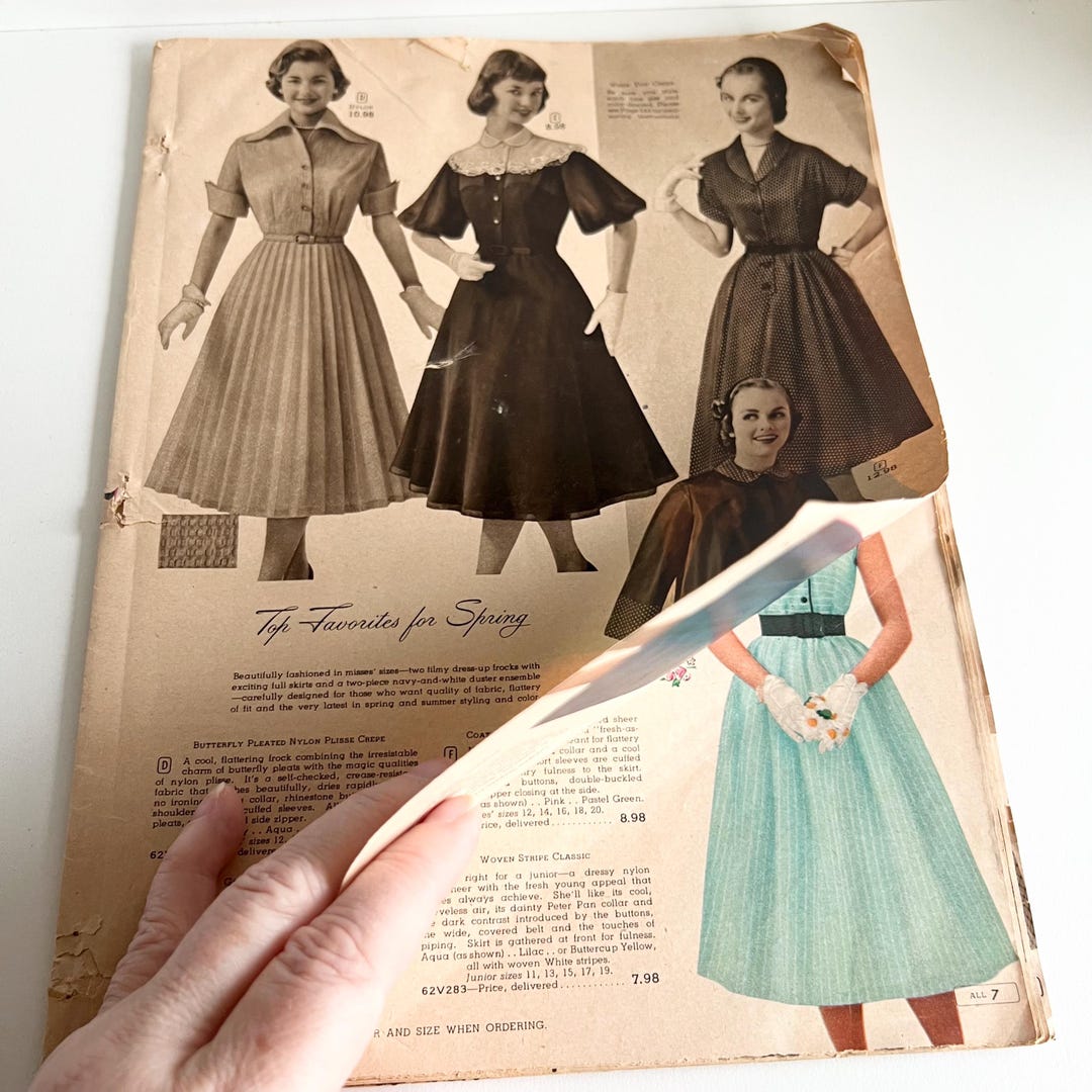 Original 1953 Simpson Sears Canada Catalog Section, Mid Century Women's ...