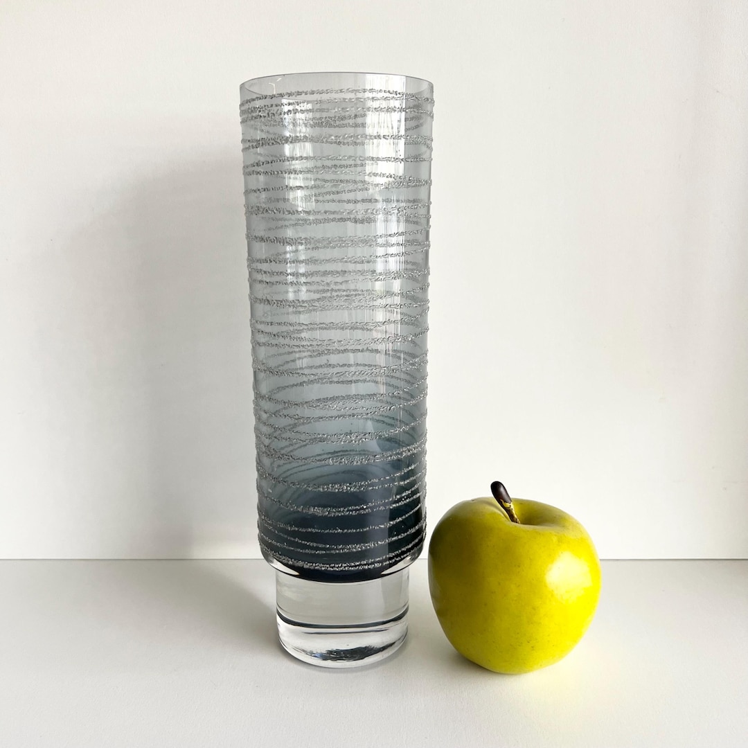 Swedish Mid Century Vase, Rune Strand Designer for Sea Glasbruk, Smokey ...